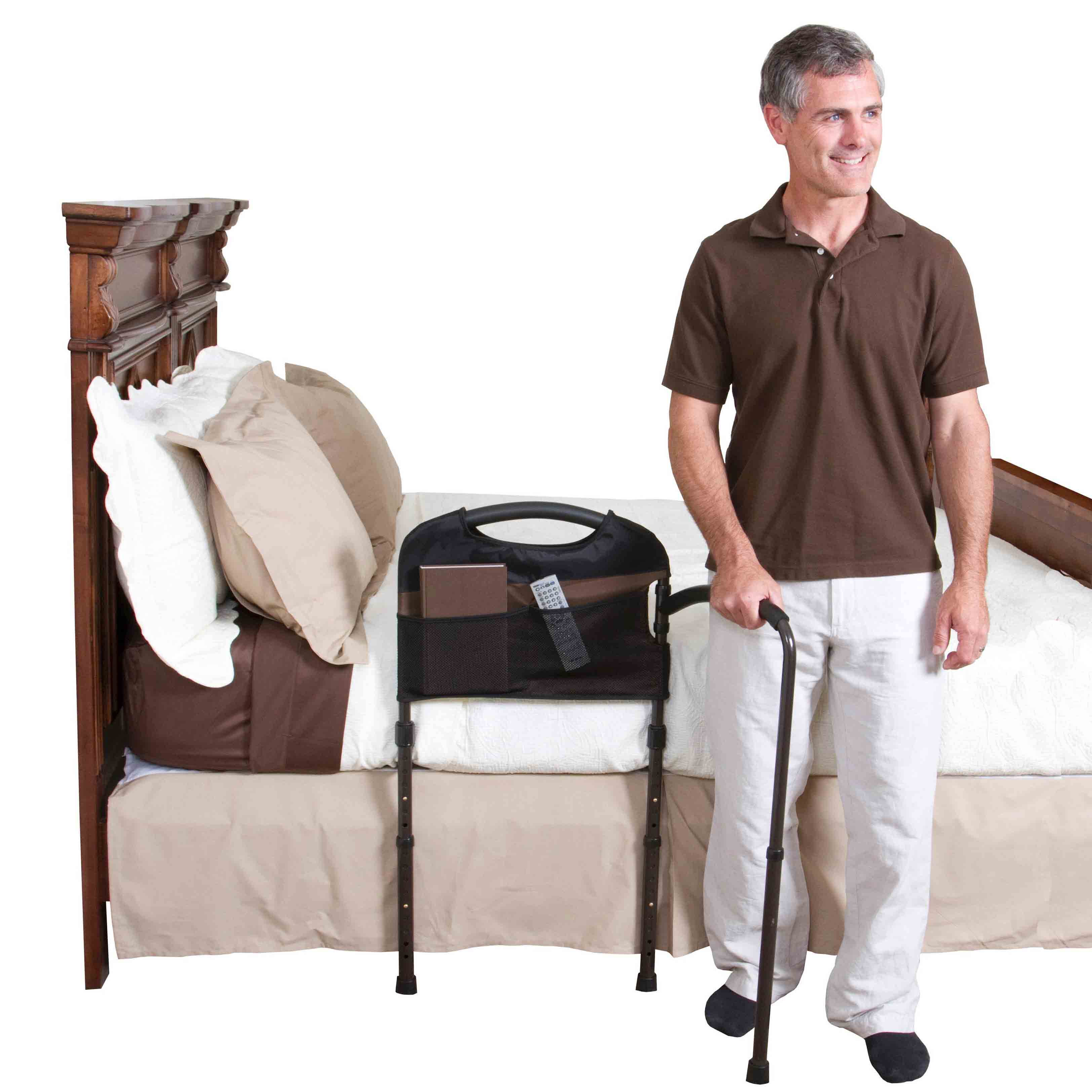 Mobility Bed Rail with Swing-Out Mobility Arm