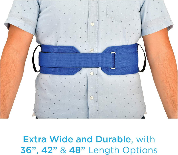 Extra Wide & Durable Gait Belt with Grip Handles